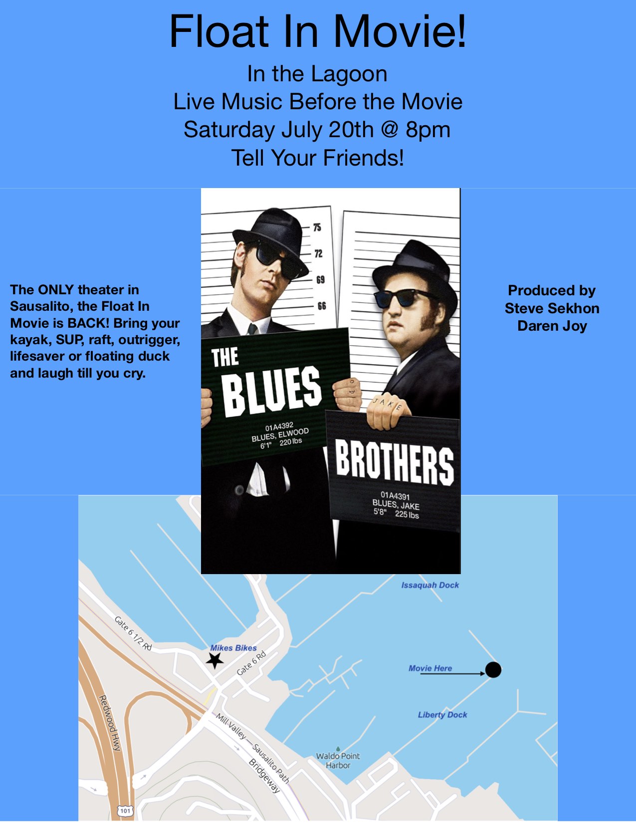 Blues Bros on the Bay this Sat - Floating Times